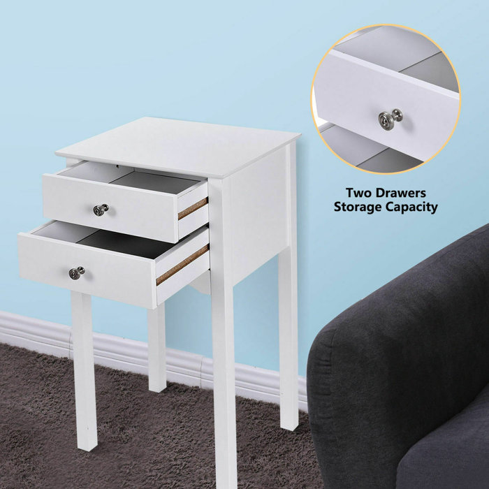 August Grove® Volz Manufactured Wood Nightstand & Reviews | Wayfair