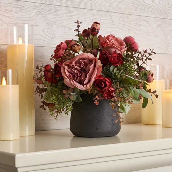 Darby Creek Trading Ranunculus Floral Arrangements in Pot | Wayfair