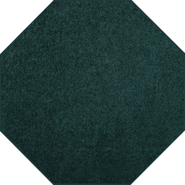 Ebern Designs Solid Color Octagon Shape Area Rugs Forest Green Octagon ...