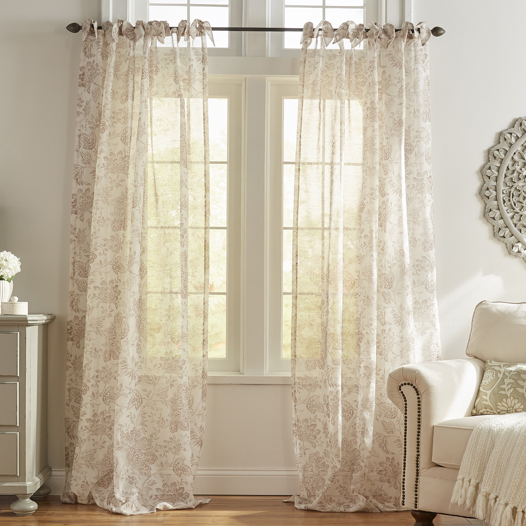August Grove® Arly Polyester Sheer Curtain Panel & Reviews | Wayfair