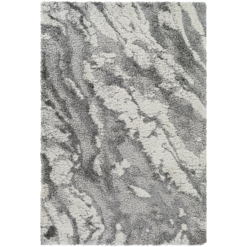 Wade Logan® Dittman Performance Gray/Off-White Rug & Reviews | Wayfair