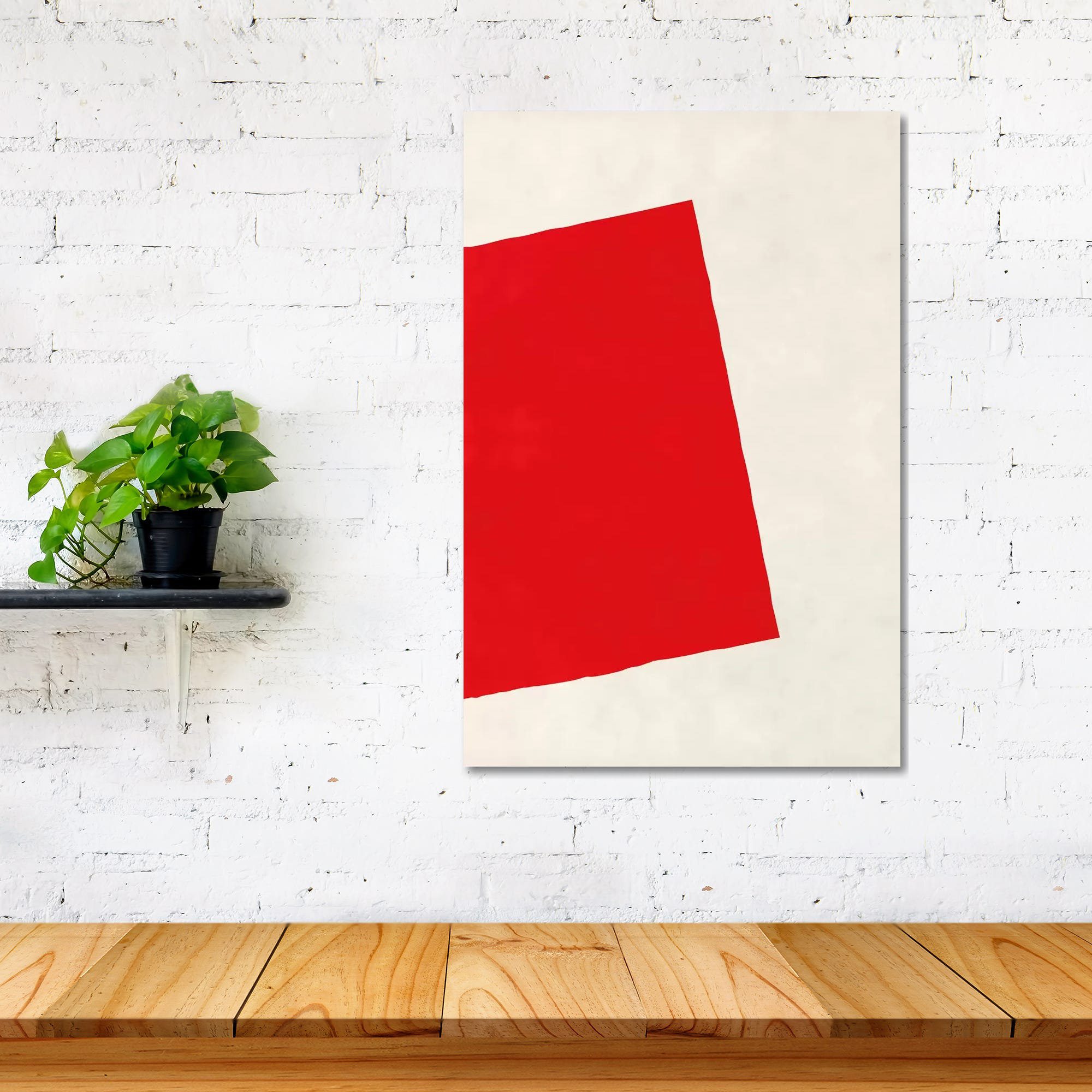 Latitude Run® Modern Art Red Square After Albers Print On Acrylic Glass ...