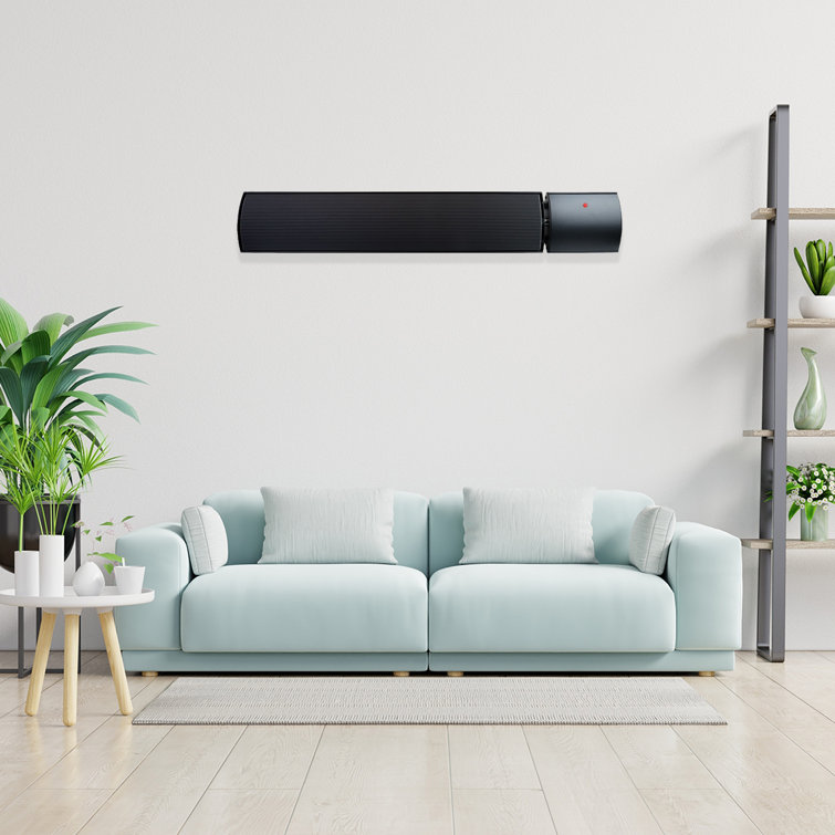 Mirrorstone 1800W Helios Infrared Bar Heater Black | Wayfair.co.uk