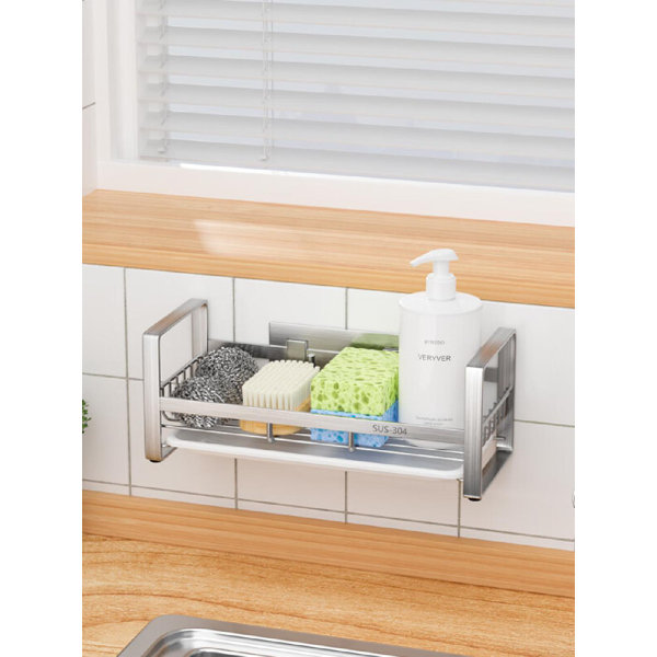 Camen Home Stainless Steel Kitchen Sink Rag Holder Draining Rack ...