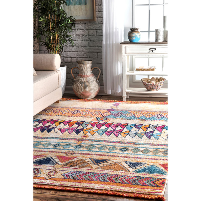 Bungalow Rose Henrik Performance Orange Rug & Reviews | Wayfair