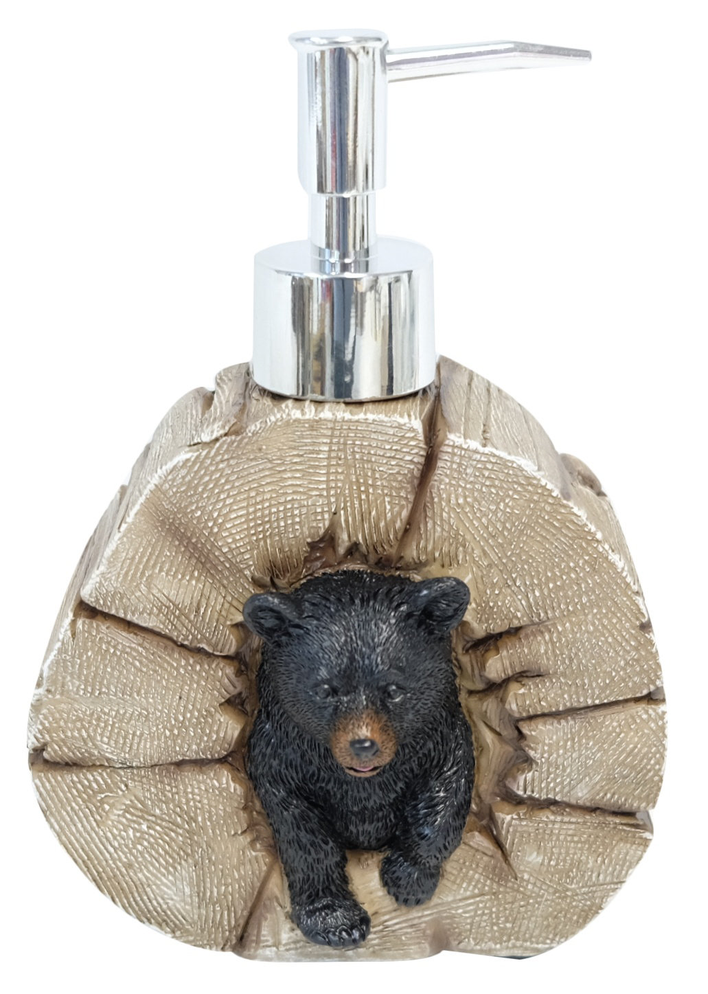 Millwood Pines Kissonerga Polyresin Whimsical Black Bear Pump Bottle ...