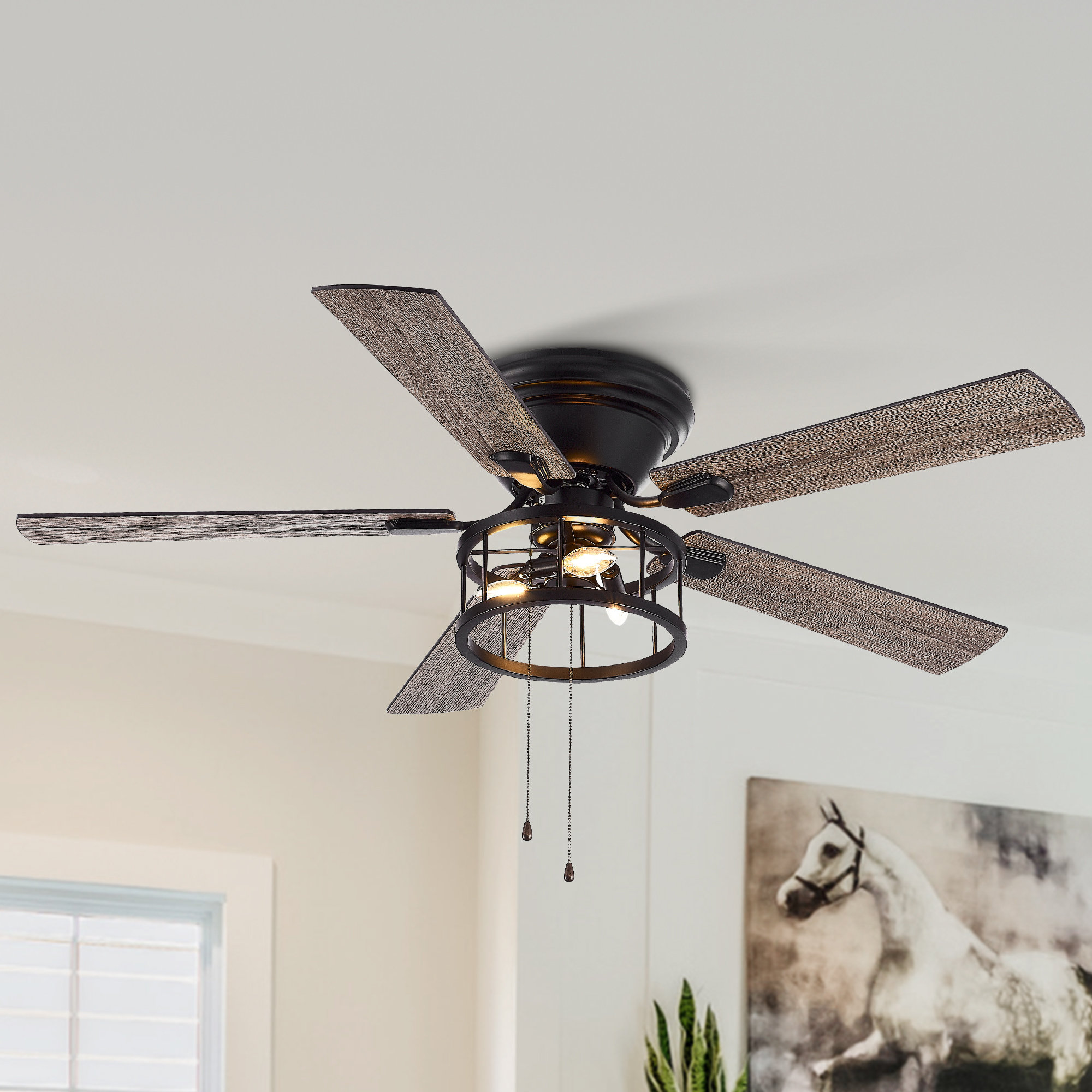 17 Stories 52'' Ceiling Fan with Light Kit | Wayfair