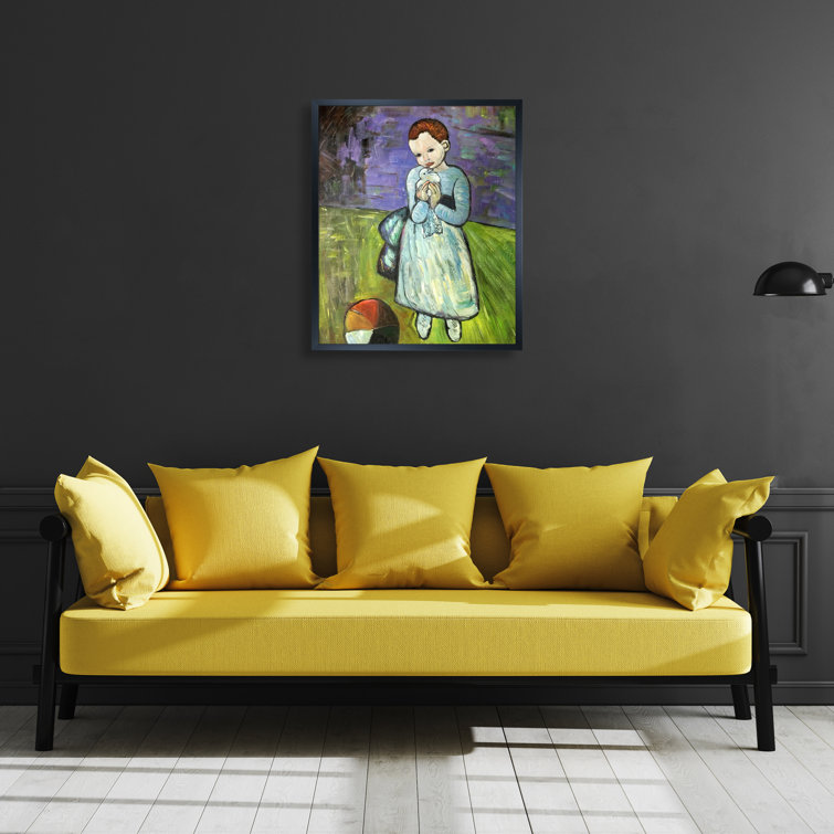 Charlton Home® Child Holding A Dove Framed On Canvas by Pablo Picasso ...