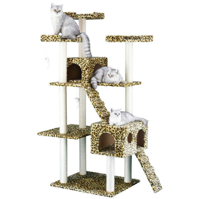 Go Pet Club 72" Leopard Cat Tree & Reviews | Wayfair