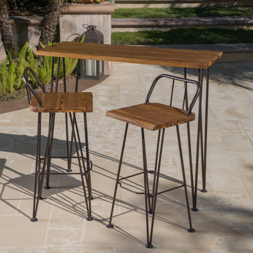 Union Rustic Loya Outdoor Bar Set & Reviews | Wayfair
