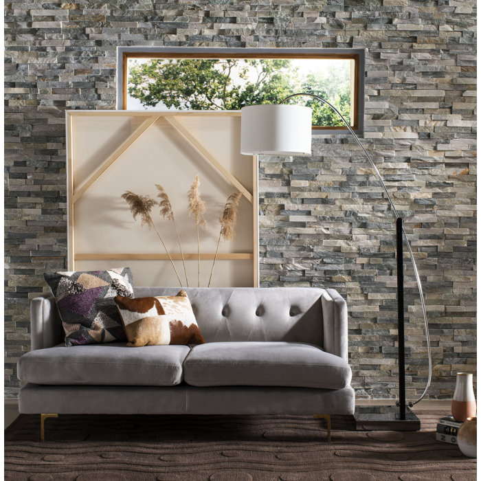 Brayden Studio® Lyra 84'' Chrome/Black Task/Reading Floor Lamp ...