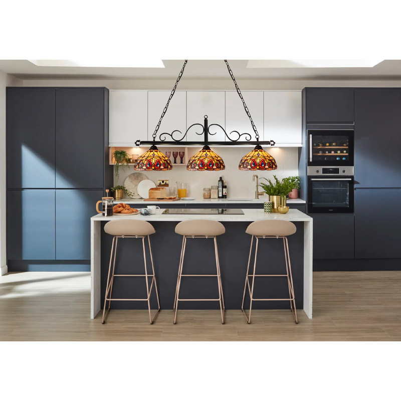 Fleur De Lis Living 3 - Light Dark Bronze Kitchen Island Pendant | Wayfair
