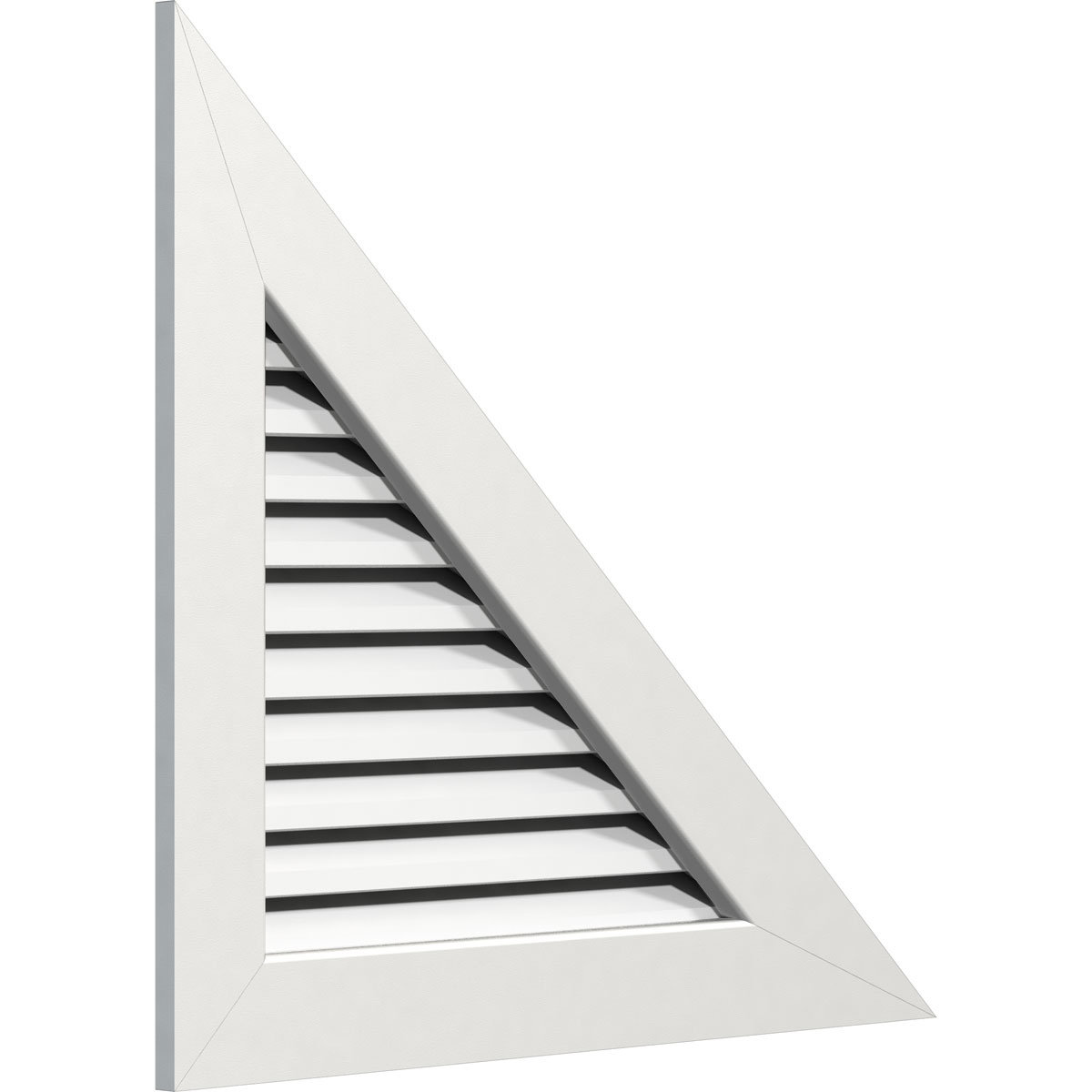 PCI Enterprises PVC Triangle Gable Vent with Flat Trim Frame in White ...