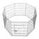 Archie & Oscar Chalk 61cm 8 Panel Indoor/Outdoor Metal Pet Pen ...