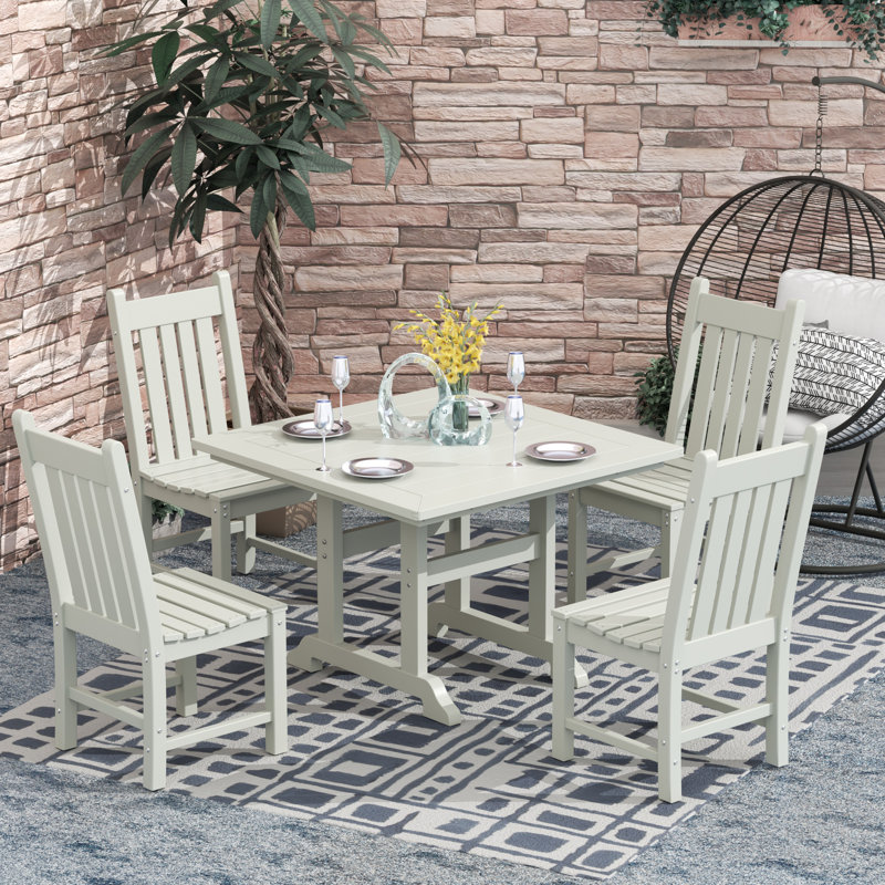 Lark Manor Alirah Square 4 - Person Outdoor Dining Set | Wayfair