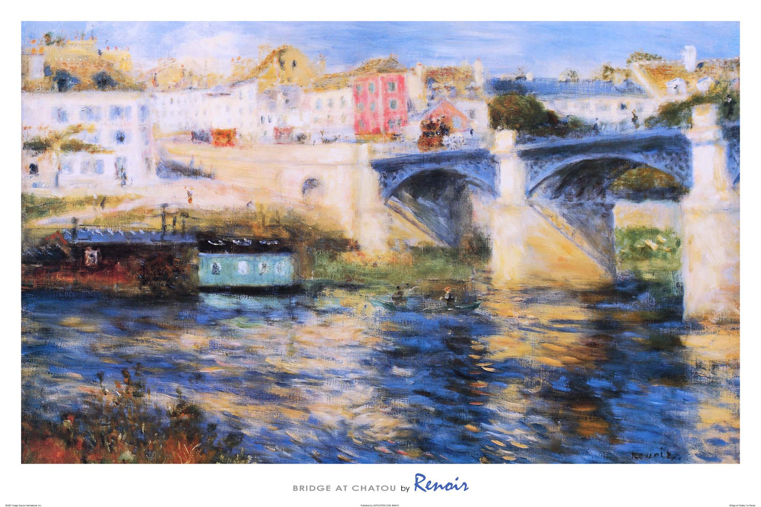 Vault W Artwork Bridge At Chatou by Pierre-Auguste Renoir - Unframed ...
