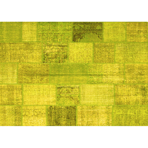 Bungalow Rose Kaliq Yellow/Green Rug | Wayfair