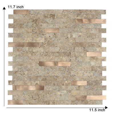 clevermosaics 12" x 12" PVC Peel & Stick Mosaic Tile & Reviews | Wayfair