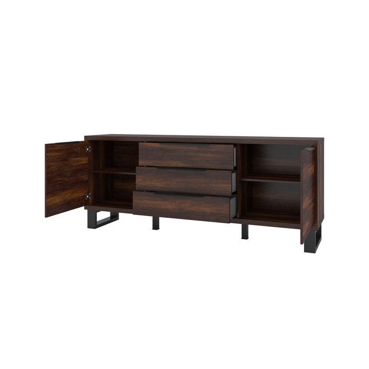 Union Rustic Erik 201Cm Wide 3 Drawer Sideboard | Wayfair.co.uk