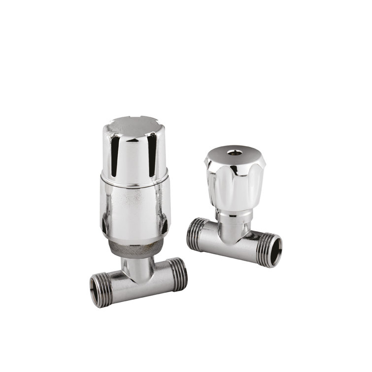 Nuie Straight 2 Piece Radiator Valve Set | Wayfair.co.uk