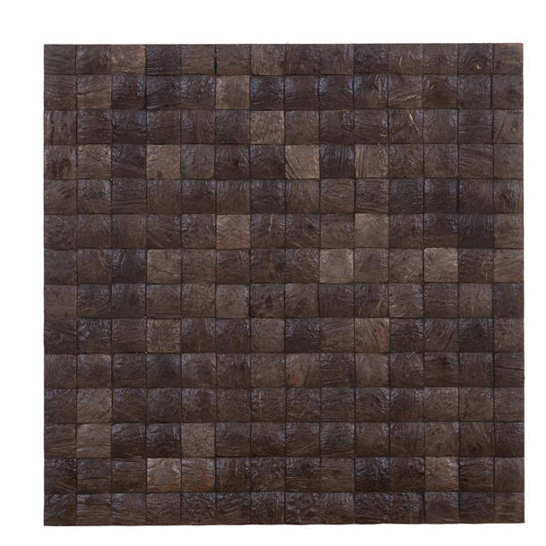 Ecotessa Kelapa Coconut Shell Mosaic Tile in Brown Bliss | Wayfair