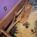 Loon Peak® Dunand Brown Teak Wood Small Live Edge Tree Trunk Console ...