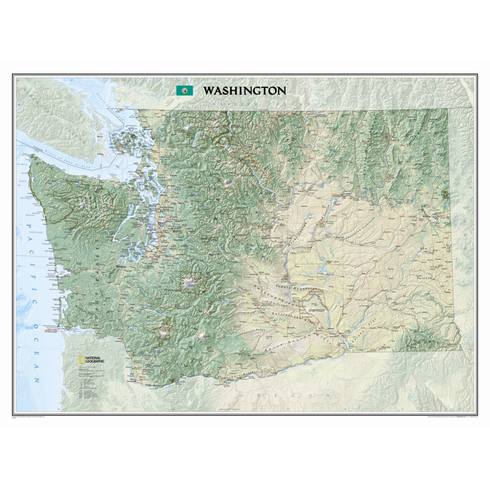 National Geographic Maps Washington State Wall Map | Wayfair