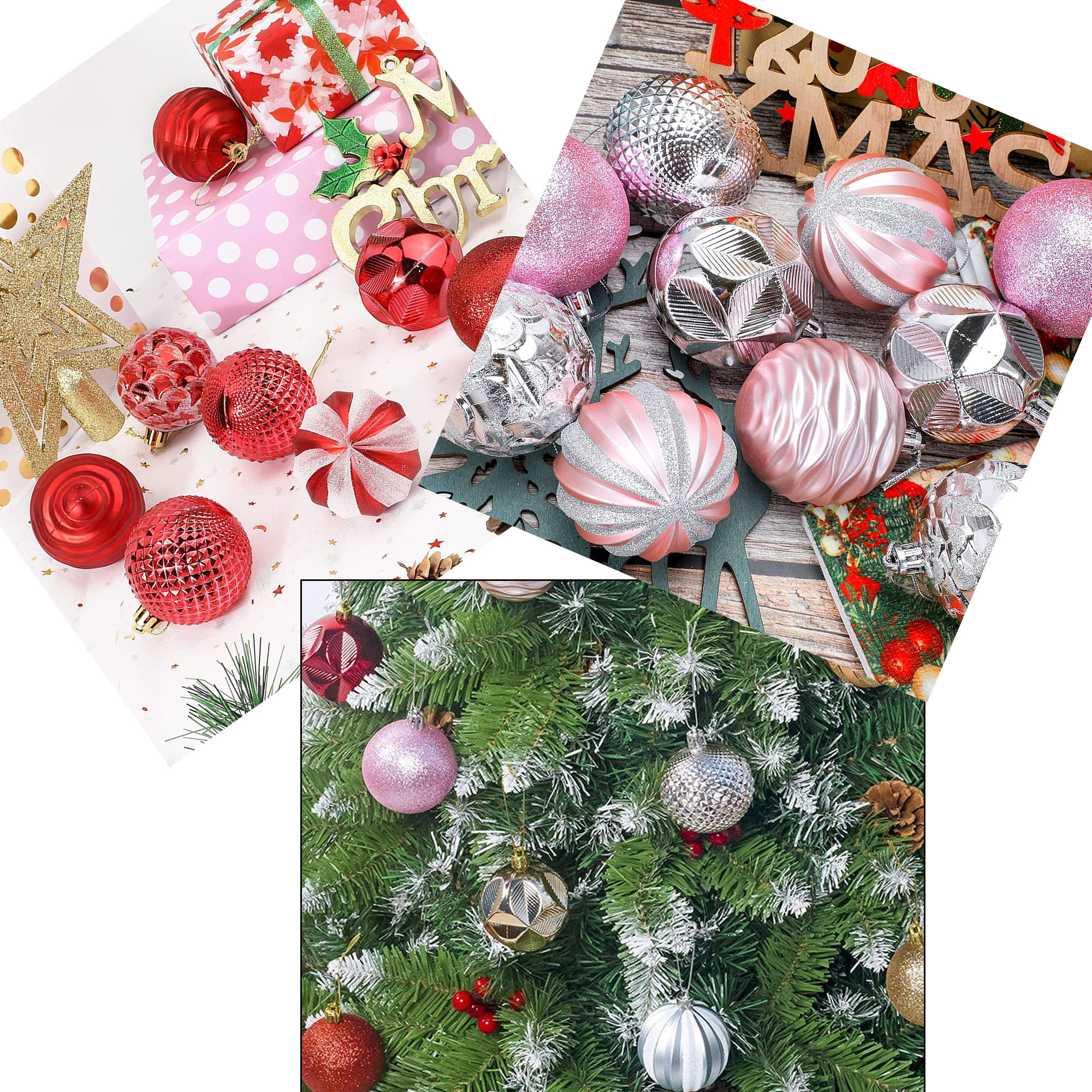 The Holiday Aisle® Christmas Tree Ball Ornament 24 Piece Set | Wayfair
