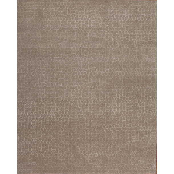 Samad Rugs Modern Tibet Handmade Hand-Knotted Coral Rug | Wayfair