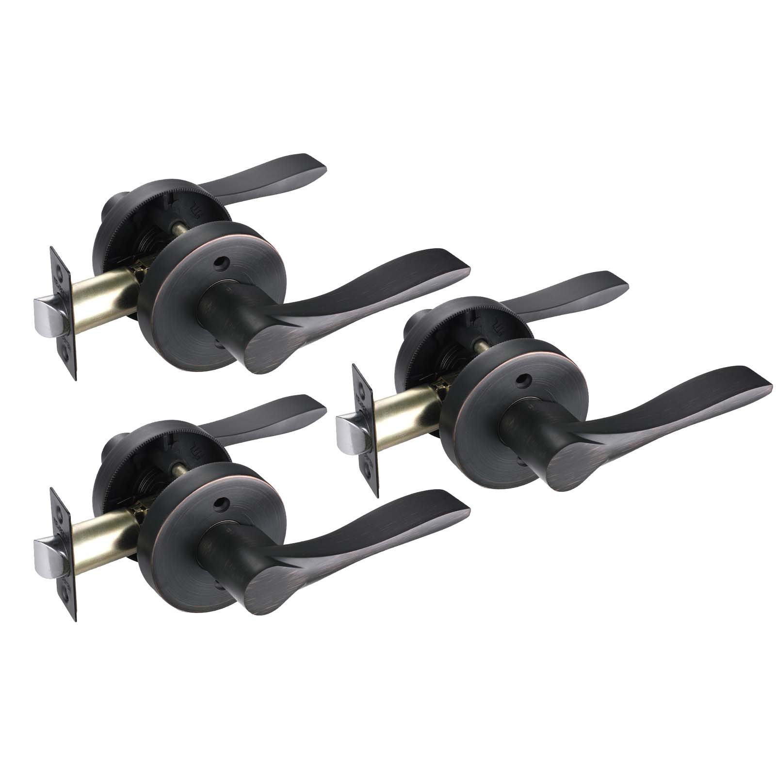 NEWBANG Passage Lever Door Handle [Non-Locking Lever Set] For Hallway ...