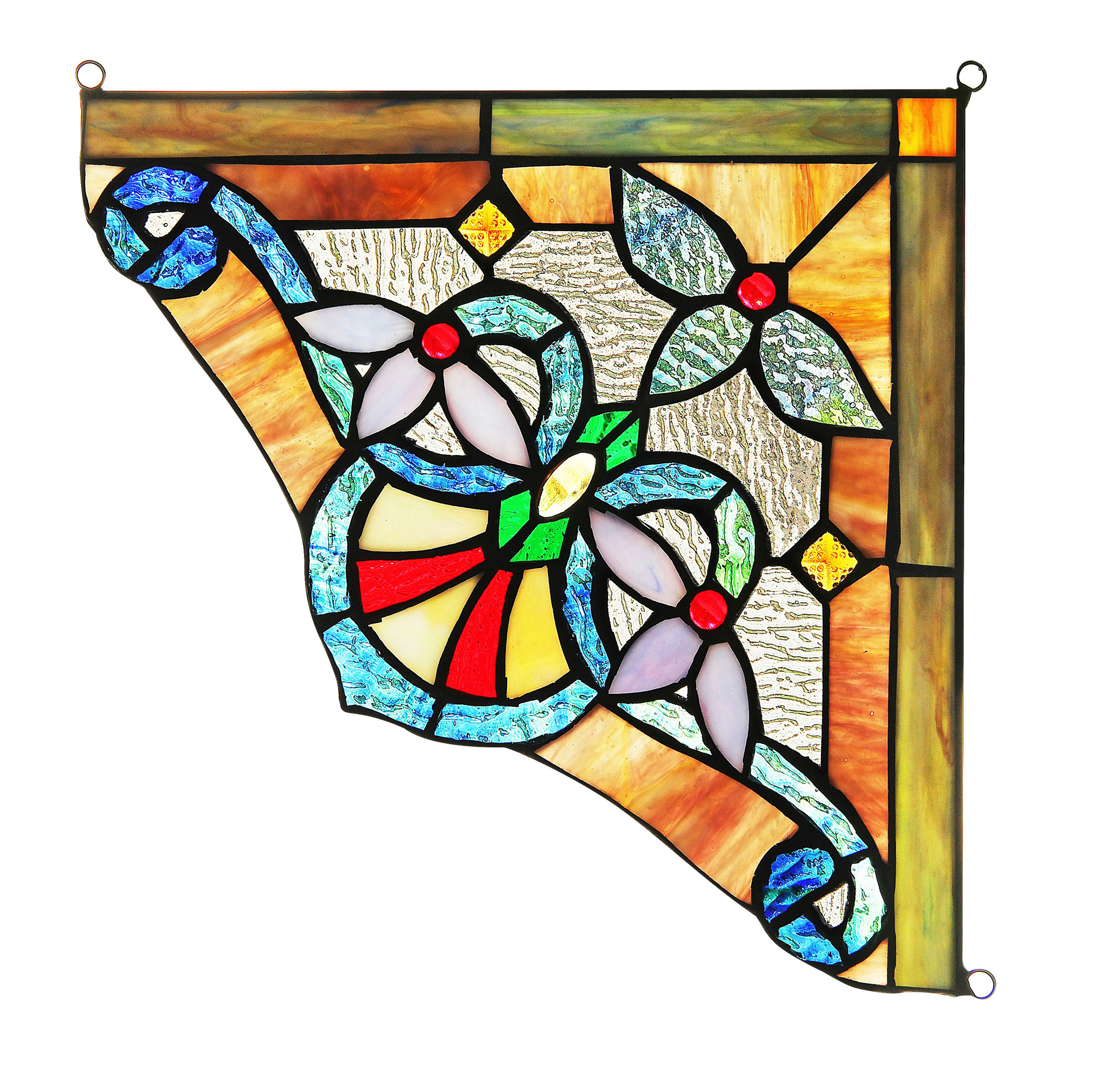 Astoria Grand Tiffany-Glass Window Panel & Reviews | Wayfair