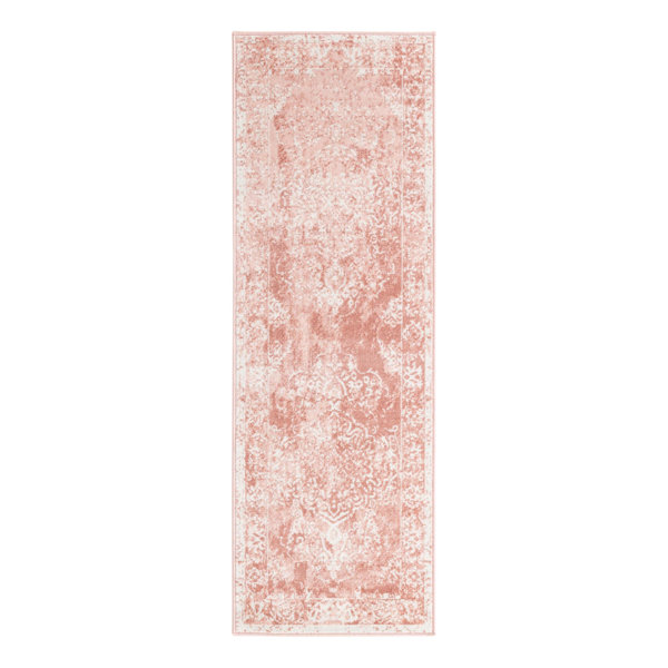 August Grove® Boyland Performance Pink/Ivory Rug & Reviews | Wayfair