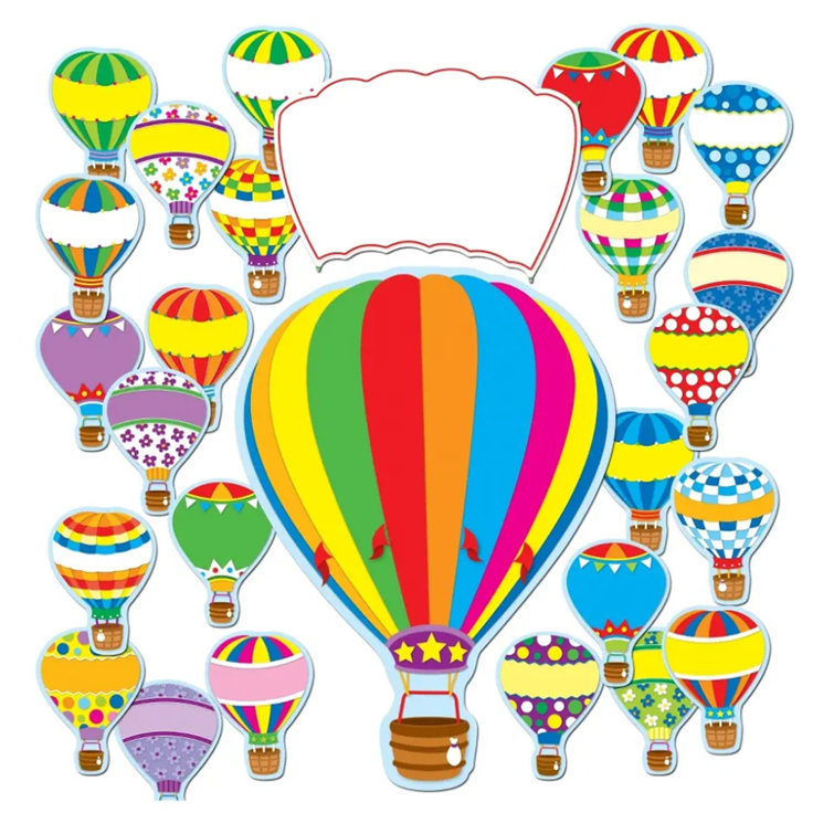 Carson Dellosa Publications Hot Air Balloons Bulletin Board Set | Wayfair