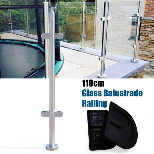 JOYDING 43.3" H Railing Post Stainless Steel Swimming Pool Guardrail ...