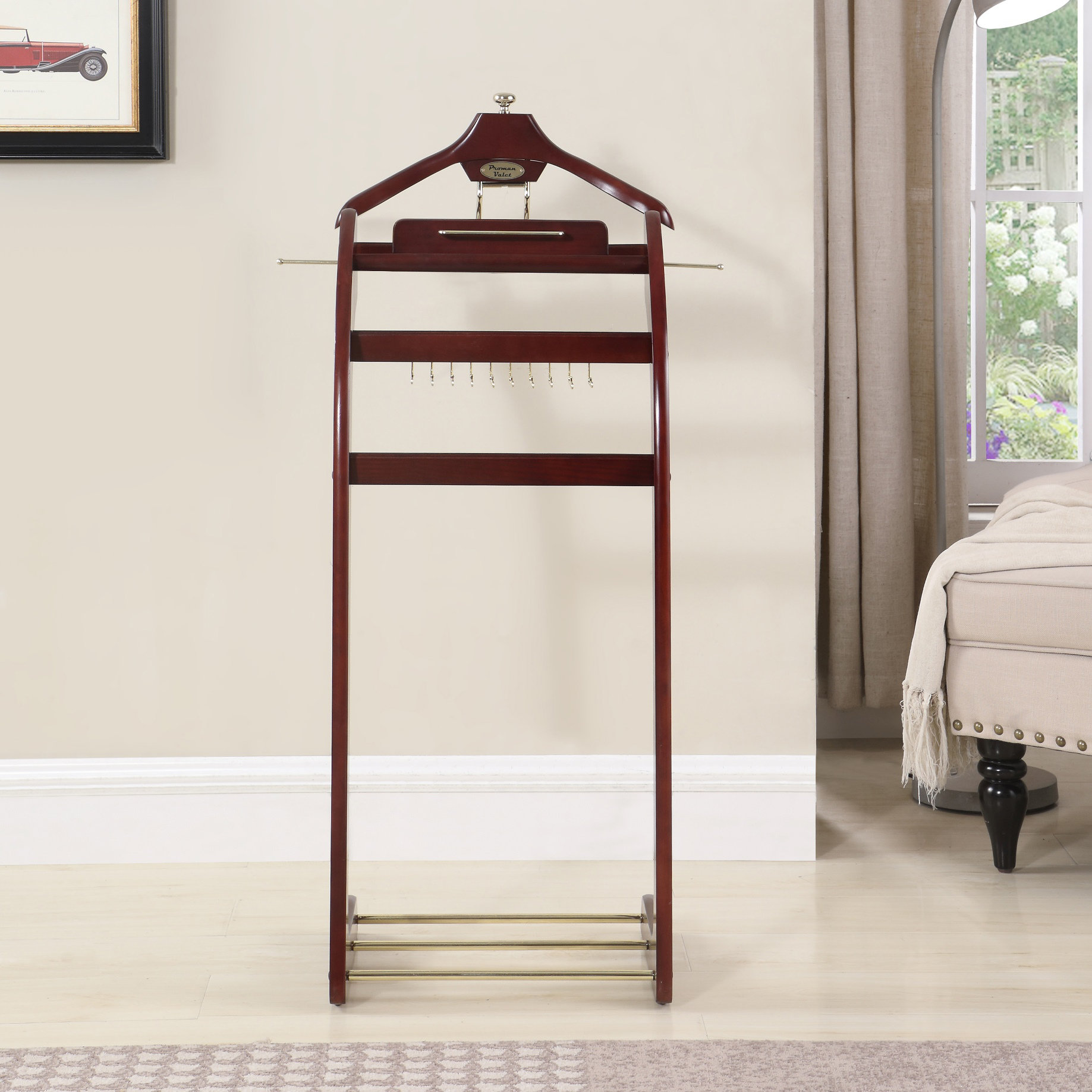 Alcott Hill® Messer Wood Freestanding Valet Stand & Reviews | Wayfair