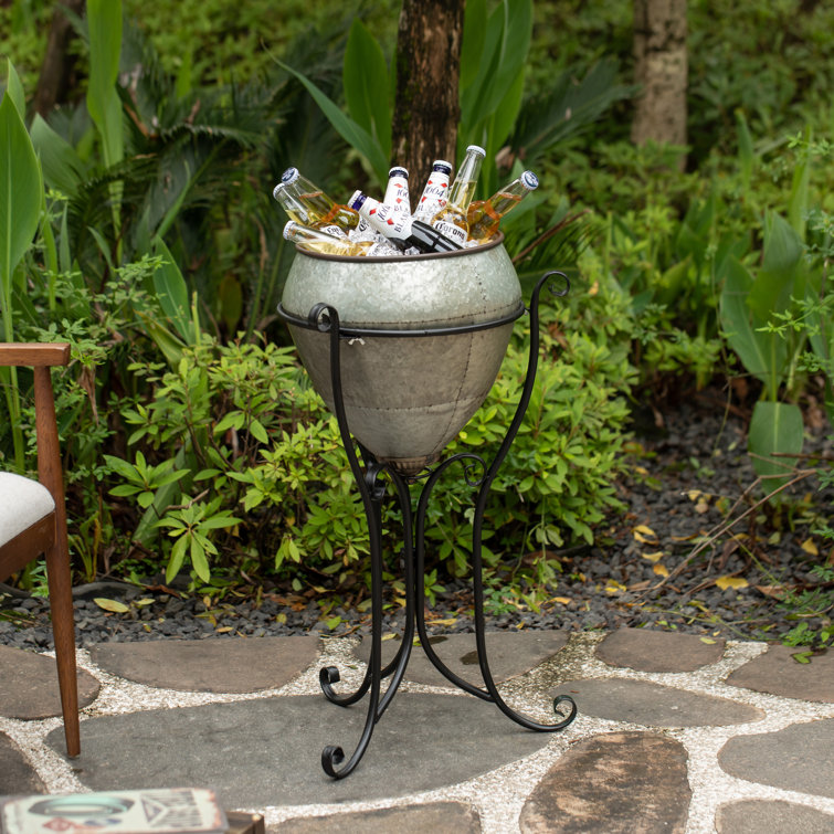 Vintiquewise Stainless Steel Bucket Stand | Wayfair