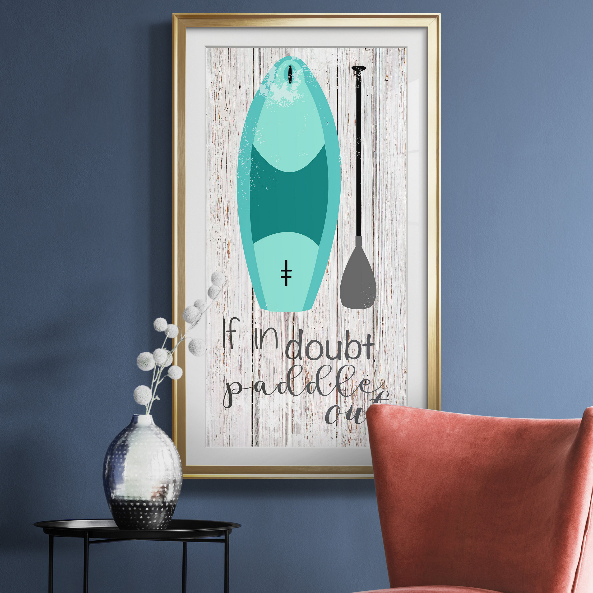 Breakwater Bay Paddle Board - Picture Frame Graphic Art | Wayfair