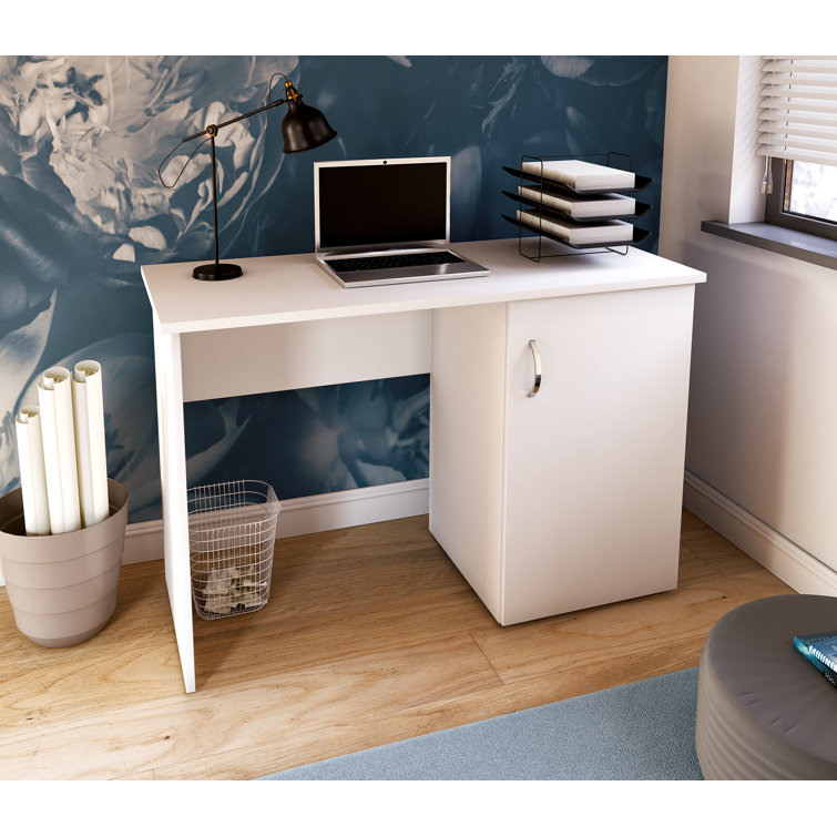 17 Stories Jenniferlynn 120Cm W Rectangle Computer Desk and Cabinet ...