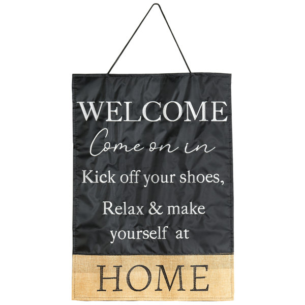 Trinx Chasie Door Hanger Welcome Come on in | Wayfair