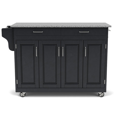 Red Barrel Studio® Littrell Granite Kitchen Island & Reviews | Wayfair