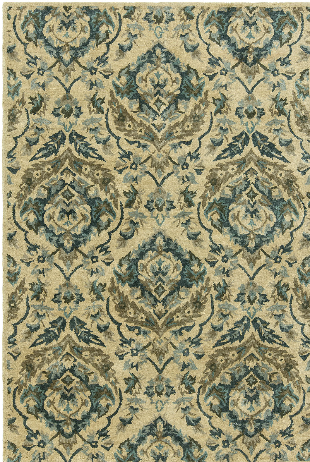 Winston Porter Katlyn Handmade Wool Olive Green/Blue/Beige Rug ...