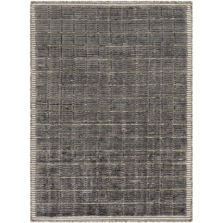AllModern Jacey Handmade Charcoal Gray Rug & Reviews | Wayfair