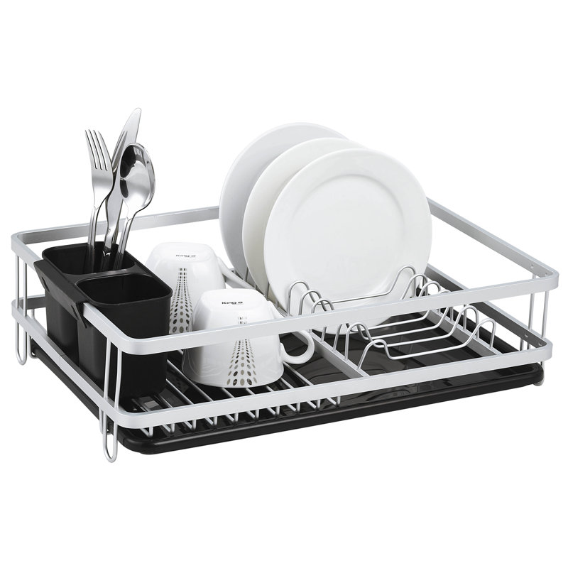 Belfry Kitchen Aluminum Dish Drainer, Dish Drying Rack With Removable ...