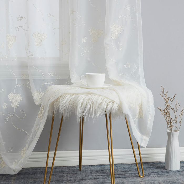 Red Barrel Studio® Dresha Polyester Sheer Curtain Pair & Reviews | Wayfair