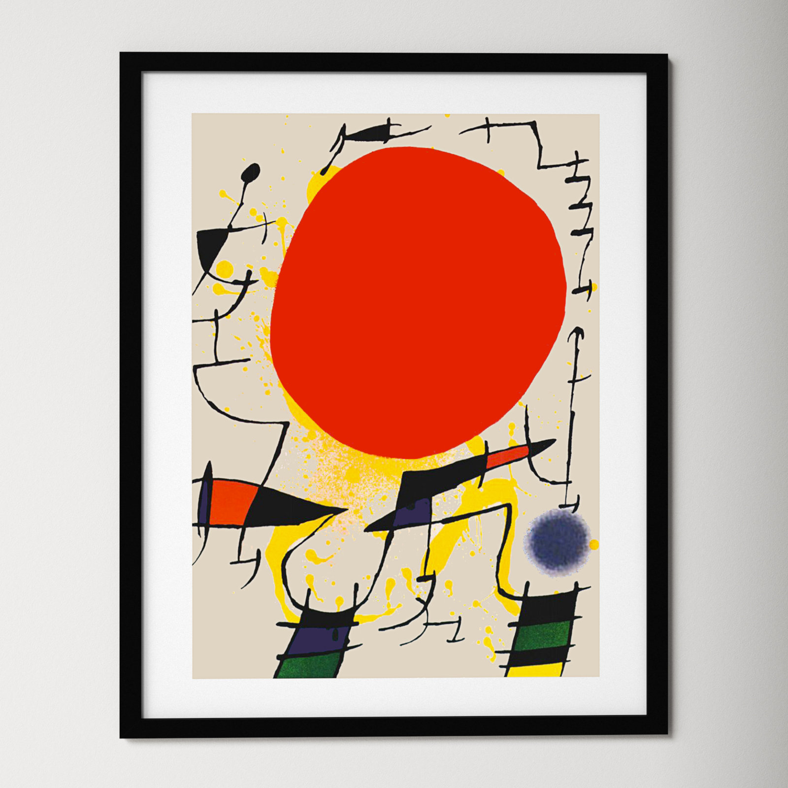 AllModern Le Soliel Rouge (The Red Sun) Framed On Paper by Joan Miro ...