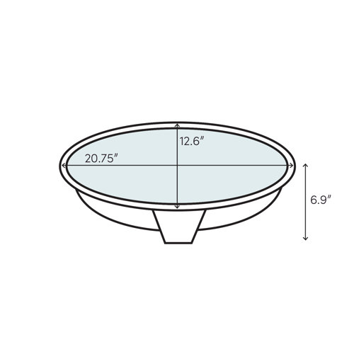 Duravit D-Code Metal Oval Undermount Bathroom Sink with Overflow ...