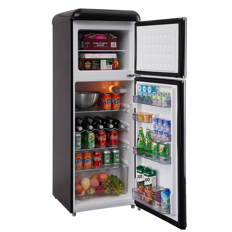 Epic Retro 7.5 Cubic Feet cu. ft. Freestanding Mini Fridge with Freezer ...