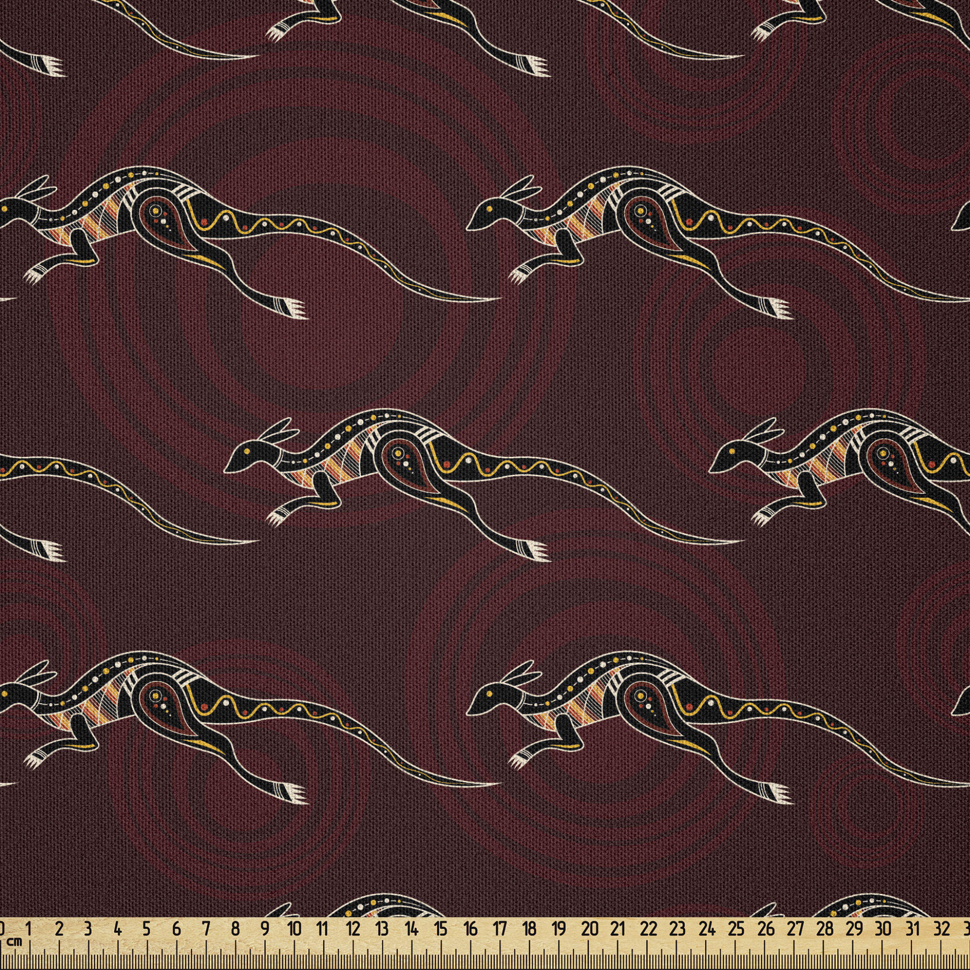 East Urban Home Aboriginal Fabric By The Yard, Zentangle Style Kangaroo ...