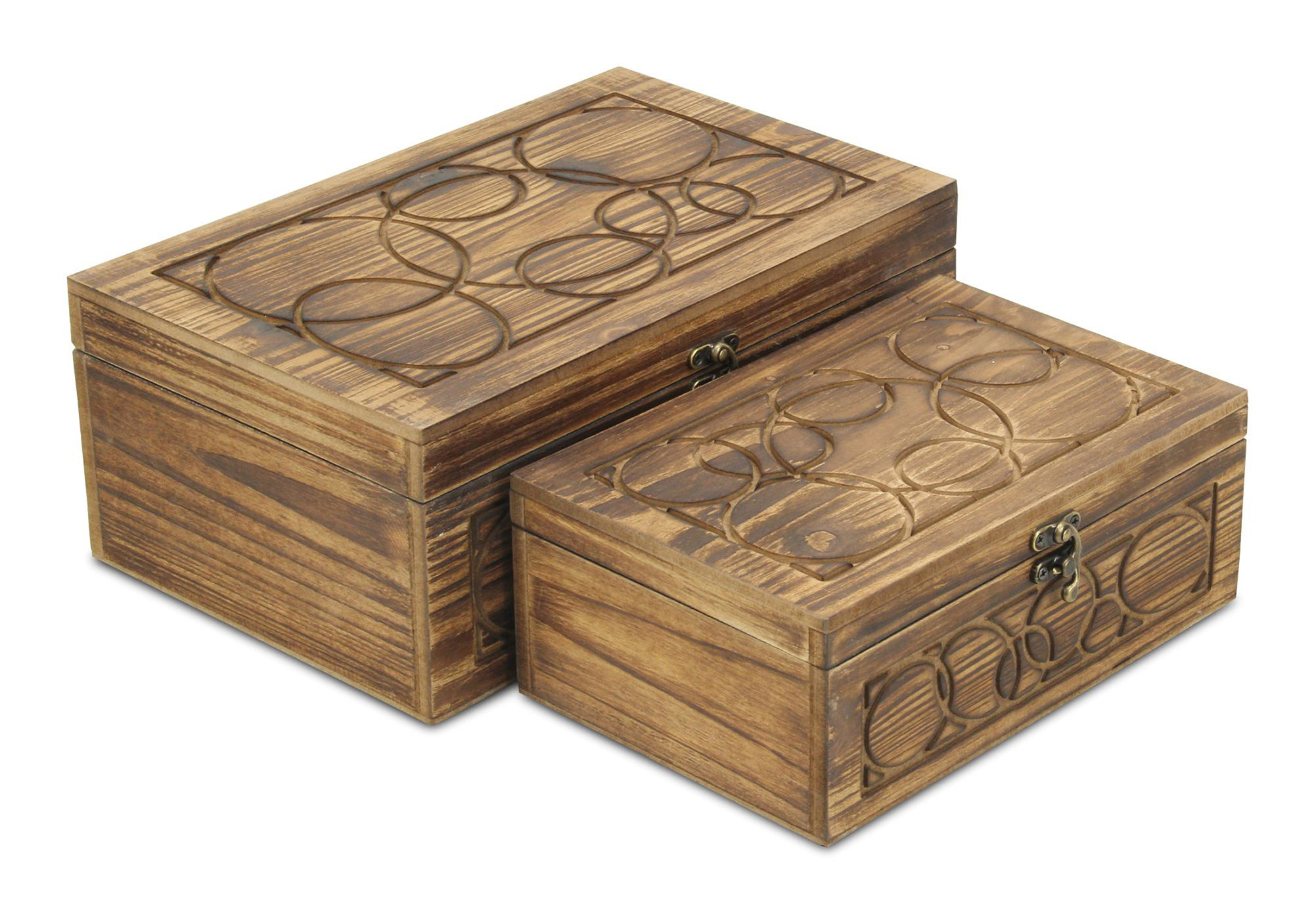 Bay Isle Home 2 Piece Solid Wood Box Set | Wayfair