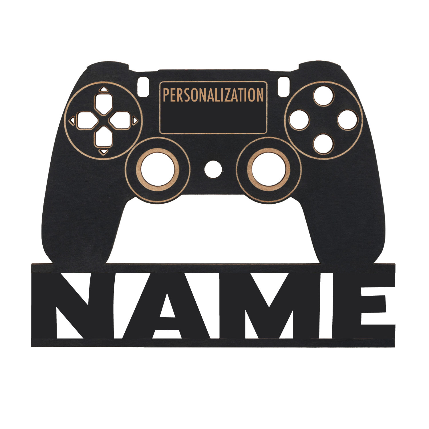 Trinx Black Video Game Controller Wall Plaque With Custom Gamer ...